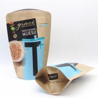 China Custom Kraft Paper Foil Bag Food Grade Aluminum Foil Stand Up Tea Packaging Pouch for sale