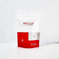China Red And White Kraft Stand Up Pouches With Zipper For Powder With Window for sale