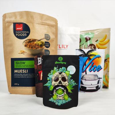 China Matte Black Aluminum Foil Mylar Bags Stand Up ziplockk Mylar Bags for sale