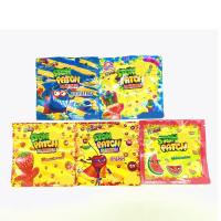 China Glossy Finish Plastic Three Side Seal Bag For Chewing Gummie Candy for sale