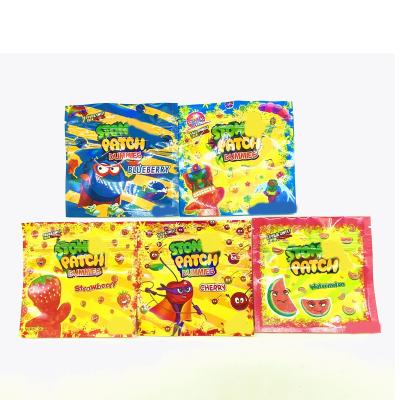China Glossy Finish Plastic Three Side Seal Bag For Chewing Gummie Candy for sale