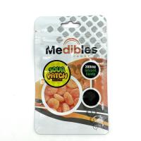 China Gummies 300mg Three Side Seal Bag Biodegradable ziplockk Plastic Bags With Handle Hole for sale