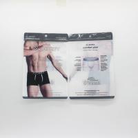 China Eco Friendly Paper Zipper Pouch Garment Underwear Packaging Bag for sale