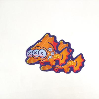 China Die Cut Mylar weed Bag Childproof Zip Lock 3.5g Special Shaped Bags for sale