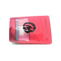 China Logo Printing Resealable Mylar ziplockk Bags Pink Color 3.5g With Clear Window for sale