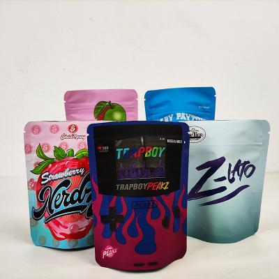 China Custom 3.5g Soft Touch Edible Smell Proof Mylar Bag Plastic Stand Up Packaging Bags for sale