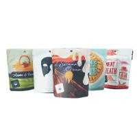 China 3.5g 7g 14g 28g Custom Mylar Bags Stand Up Pouches For Weed Packaging for sale