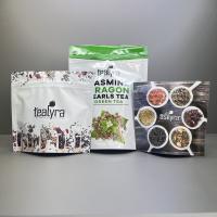 China Smell Proof Printed Mylar Stand Up Pouches Zipper Tea Packaging Bag for sale
