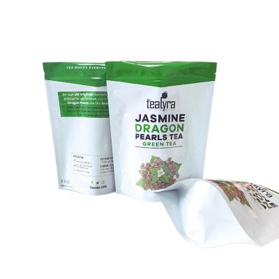 China Custom Tea Packaging Bag Stand Up Mylar Plastic Bags With Zipper Top for sale