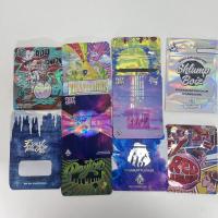 China Colorful Holographic Stand Up Pouch weed Weed Packaging Bags With Zipper for sale
