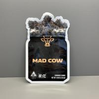 China weed Flower ziplockk Packaging Bags Shaped Custom Die Cut Bag With Window for sale