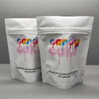 China 3.5g weed Flower Packaging Soft Touch Mylar Bag Mylar ziplockk Stand Up Bags for sale