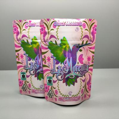 China Holographic Weed Packaging Bags Child Resistant Zipper Pouch Custom for sale