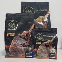 China ziplockk Three Side Seal Bag Dog Treats Packaging Gold Blocking Flat Bottom Pouch for sale