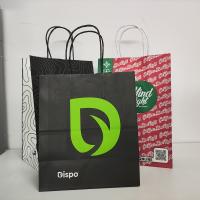 China weed Flower Paper Shopping Bag Flat Bottom Packaging Bag With Handle for sale