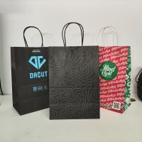 China weed Flower Paper Shopping Bag Flat Bottom Packaging Bag With Handle for sale