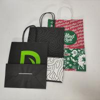 China weed Flower Paper Shopping Bag Flat Bottom Packaging Bag With Handle for sale
