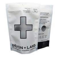 China Plastic Mylar Stand Up Pouch Underpants Clothes Packaging Pouch With Window for sale
