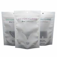 China Plastic Mylar Stand Up Pouch Underpants Clothes Packaging Pouch With Window for sale