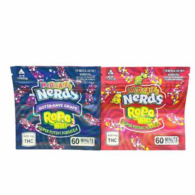 China Custom Plastic Packaging Pouch 3 Side Seal Bag For Candy Gummies for sale