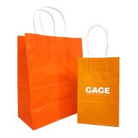 China SGS Paper Shopping Bags With Handles For Supermarket Goods Snacks Clothes Shoes for sale