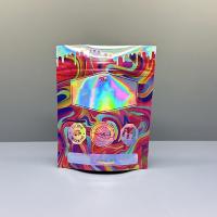 China 3.5g Mylar Holographic Bags Doypack With Zipper For Weed Flower for sale