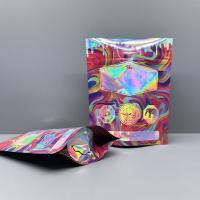 China 3.5g Mylar Holographic Bags Doypack With Zipper For Weed Flower for sale