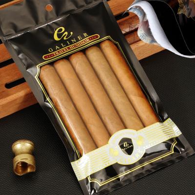 China Cigar Plastic Three Side Seal Bag Gravure Print / Digital Print Zipper Packaging Bag for sale