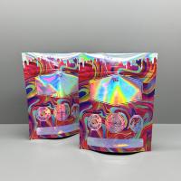China Food Grade Weed Holographic Bags Aluminum Foil Stand Up Pouch for sale