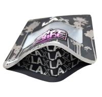 China Child Proof Zipper Mylar Bags With Window Transparent Packaging Pouch for sale