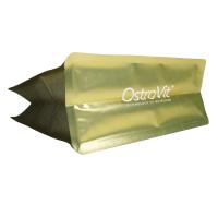 China Coffee Powder Flat Bottom Bag Heat Seal Easy Tear Custom Zipper Pouch for sale