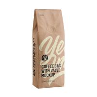 China Biodegradable Kraft Tin Tie Coffee Bags Kraft Paper Coffee Bag With Valve for sale