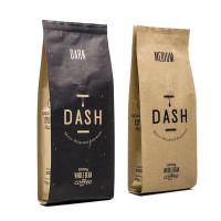 China 250G Doypack White Kraft Paper Coffee Bags Flat Bottom Kraft Coffee Bags With Window for sale