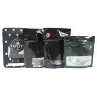 China 28g Stand Up Pouch With Window For Weed Flower Custom Packaging for sale