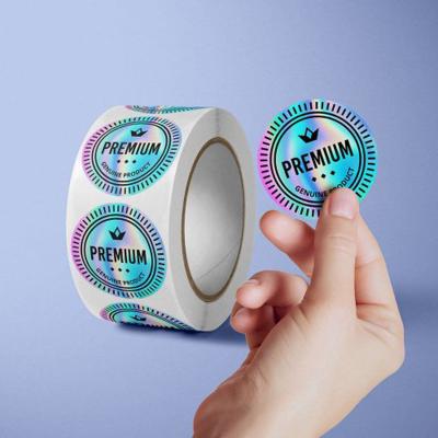 China QR Code Metal Holographic Sticker Printing Customized Thickness for sale