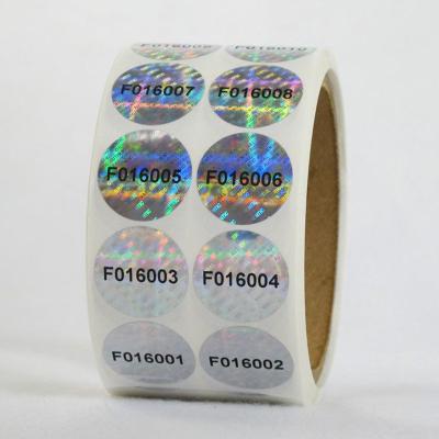 China Holographic Cold Resistant Anti Counterfeit Label Support Customized Thickness for sale