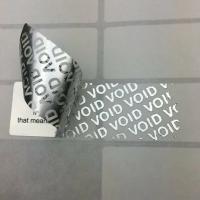China Customized Color Size Tamper Proof Stickers Anti Fake Label For Brand Protection, for sale