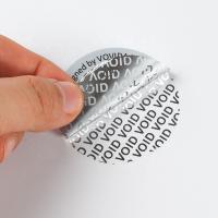 China Customized Plastic Tamper Evident Labels Packaging Shape Options for sale