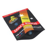 China Custom Color Embossing Mylar Weed Bags Soft Touch Material Mylar Stand Up Pouch for sale