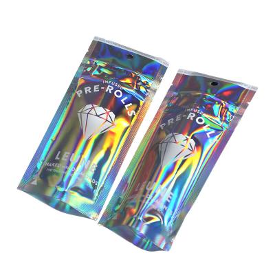 China Zipper Top 7g Holographic Stand Up Pouch Heat Seal Closure for sale