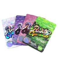 China PET Ziplock Stand Up Pouch Holographic Glossy Surface Packaging for sale