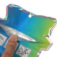China Aluminum Foil 3.5g Die Cut Mylar Bags With Zipper Top Closure for sale