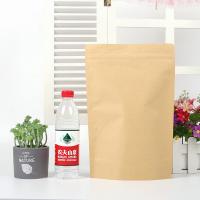 China Recyclable Compostable Biodegradable Stand Up Pouches Kraft Paper Zipper Bag 70g for sale