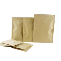 China Various Capacity Three Side Seal Bags Recyclable Kraft Paper Packaging Odorproof for sale