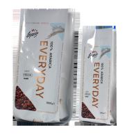 China Hot Stamping Flat Bottom Coffee Bag For Specialty Coffee Beans for sale