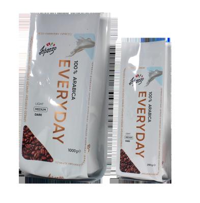 China Hot Stamping Flat Bottom Coffee Bag For Specialty Coffee Beans for sale
