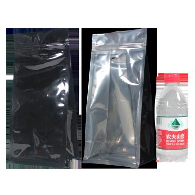 China Metallic Surface Handling Coffee Packaging Pouch With Zipper For Sealing Handle for sale