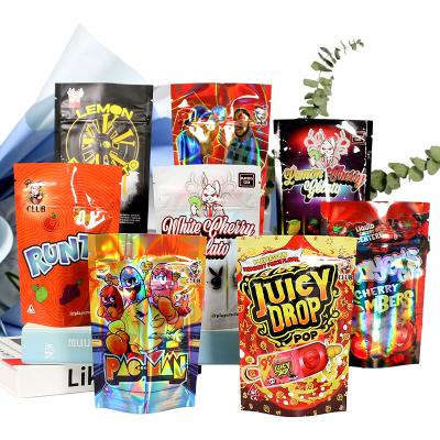 China Heat Seal Resealable Mylar Bag, Custom Zipper Holographic Stand Up Pouch for sale