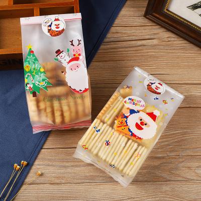 China Transparent Side Gueest Pouch Christmas Packaging Bag For Candy Gummies Cookies Snack for sale