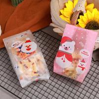 China Transparent Side Gueest Pouch Christmas Packaging Bag For Candy Gummies Cookies Snack for sale